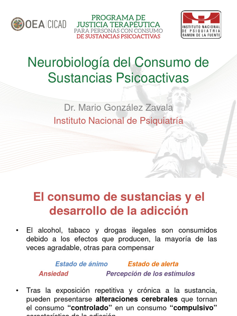 04 Neurobiologia Consumo Sustancias Psicoactivas MarioGonzalez | PDF | Desorden hiperactivo y ...