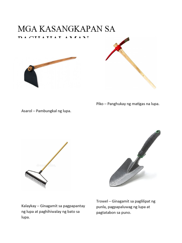 Mga Kasangkapan Sa Paghahalaman | PDF