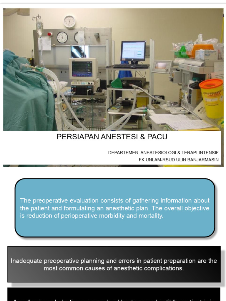Anesthesia Preparation and PACU Guidelines | PDF | Surgery | Anesthesia