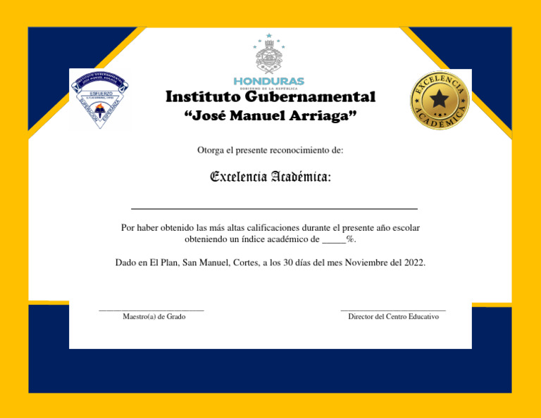 Diploma Excelencia | PDF