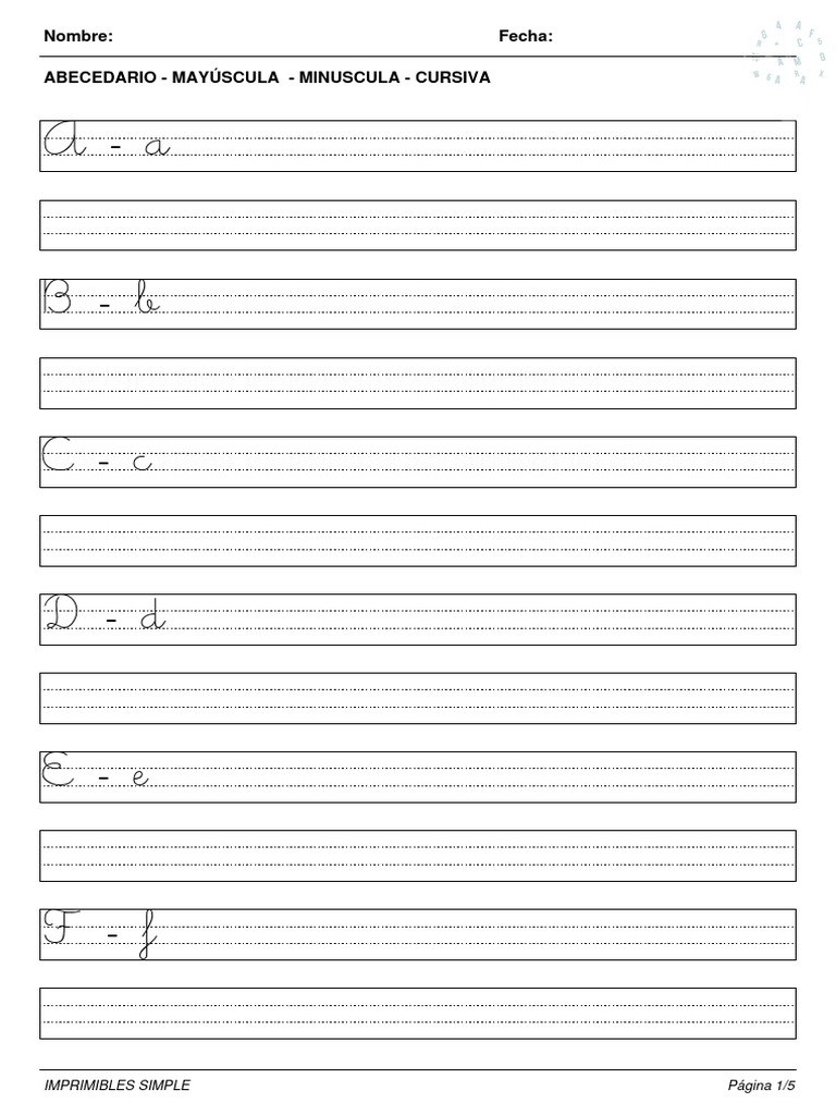 Abecedario! May Min Cursiva | PDF