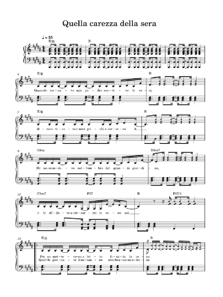 Quella Carezza Della Sera | PDF