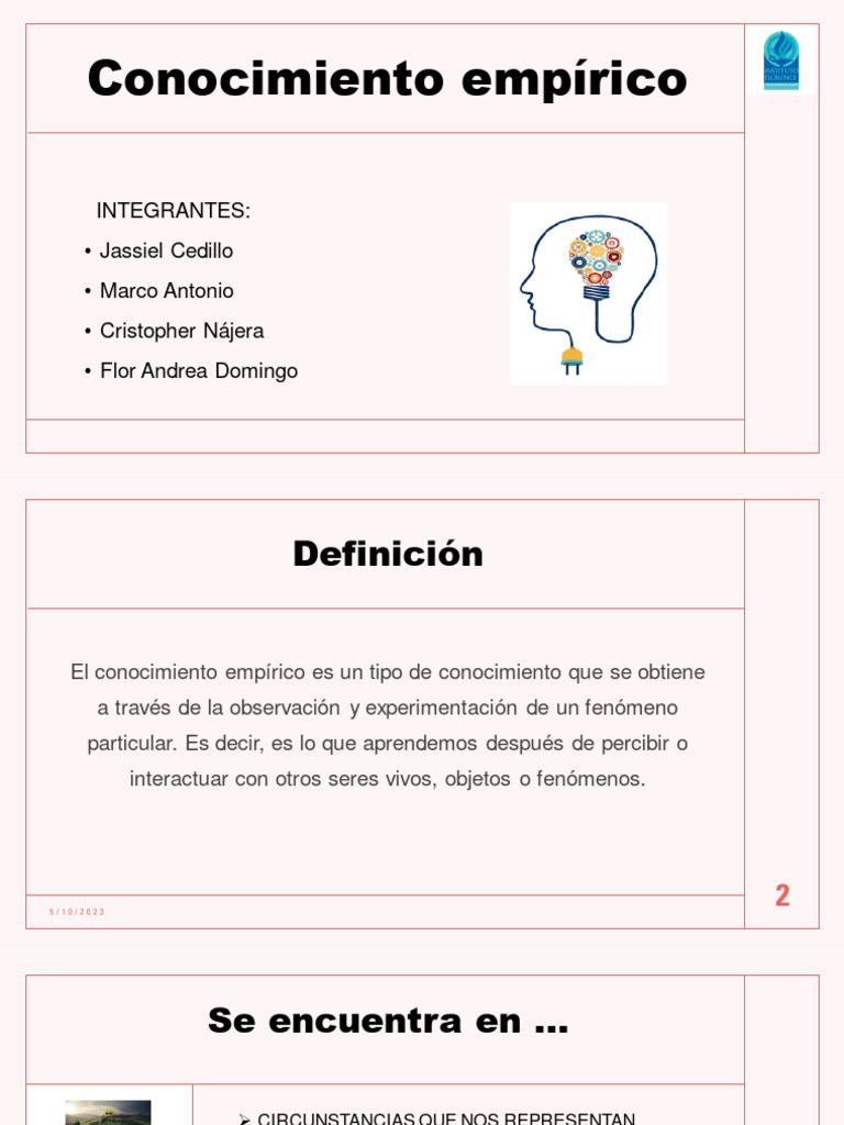 Conocimiento Empirico | PDF | Empirismo | Experiencia