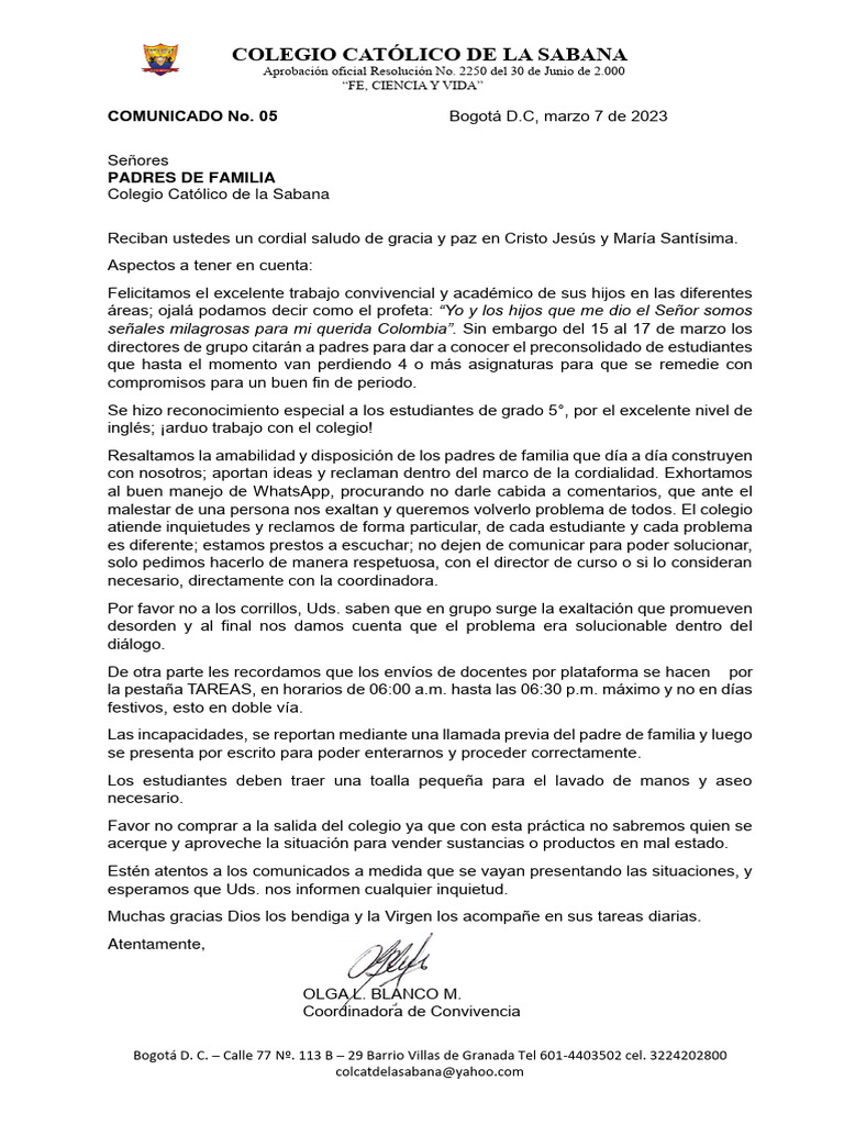 6855 1678204094 5 Comunicado 2023 | PDF