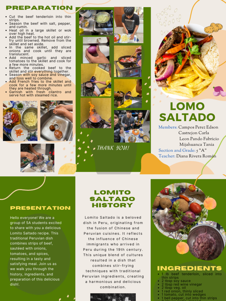 Tríptico - Ingles 5A. | PDF | Food And Drink | Foods