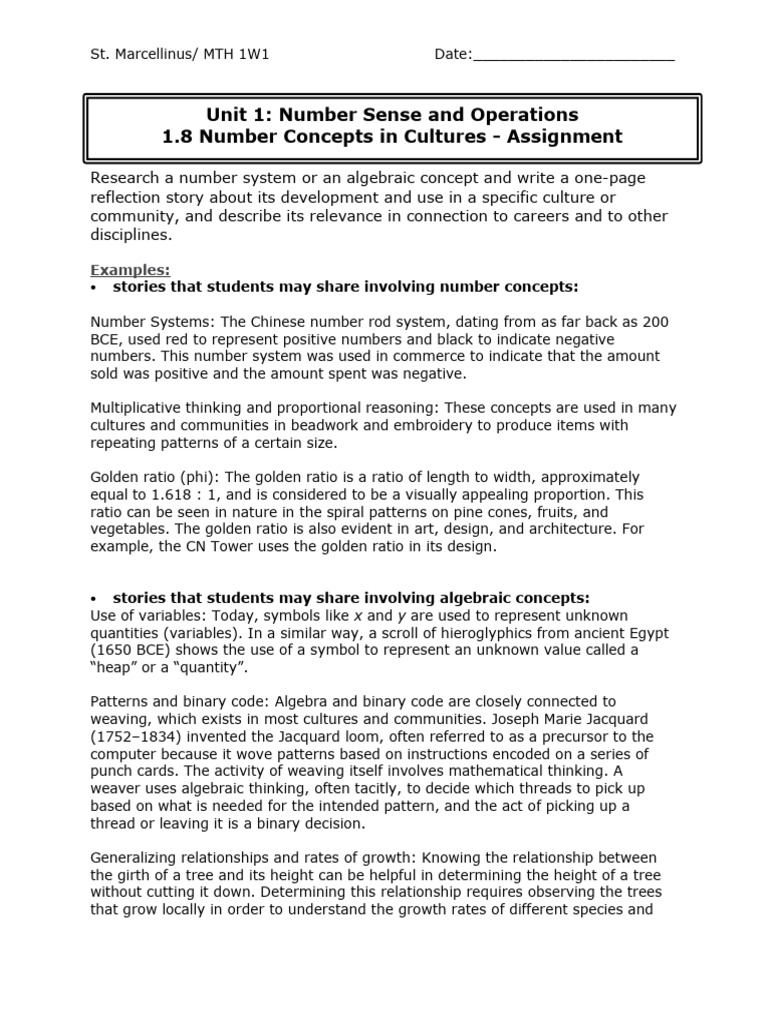 Math Concepts in Cultural Contexts | PDF | Ratio | Weaving