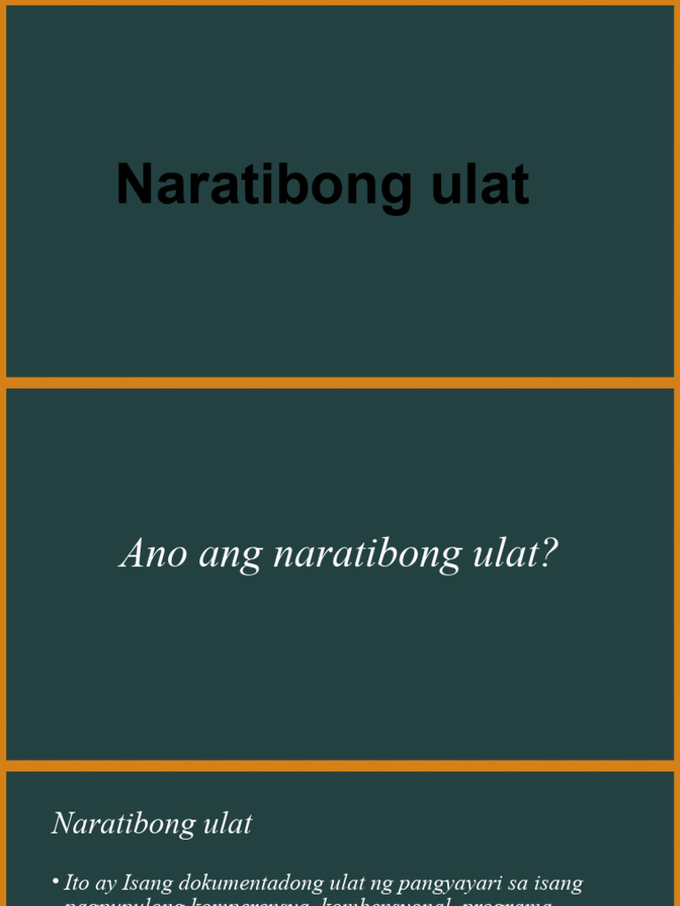 Naratibong ulat-WPS Office | PDF