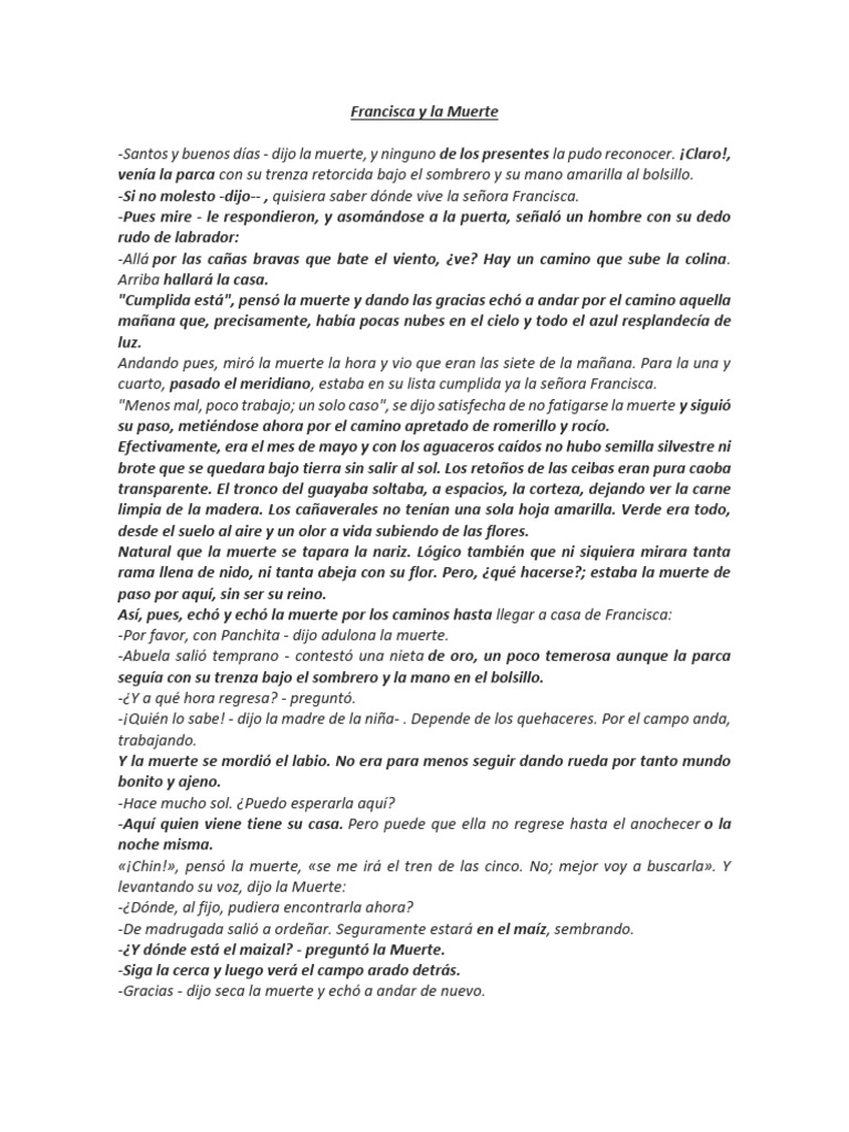 Francisca y La Muerte | PDF