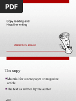 Campus Journalism - Copyreading and Headline Writing | PDF | Copy ...