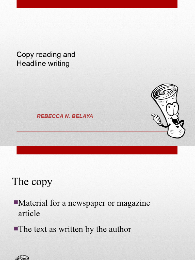 Copyreading Lecture | PDF | Copy Editing | Proofreading