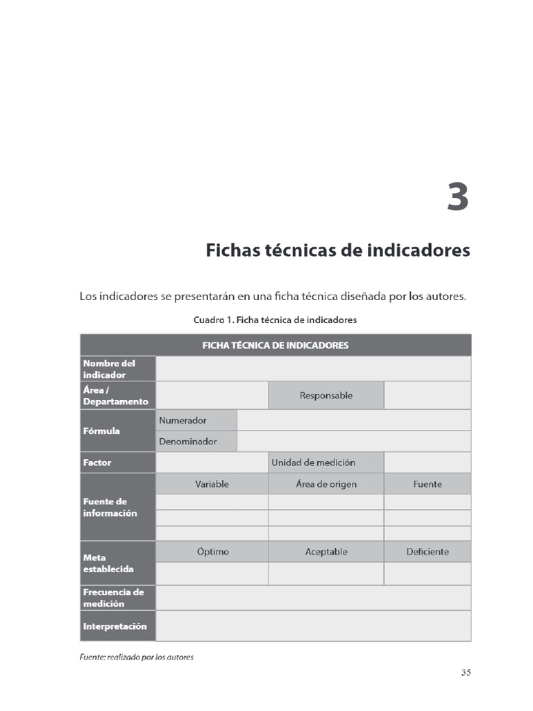 Fichas Técnicas de Indicadores | PDF