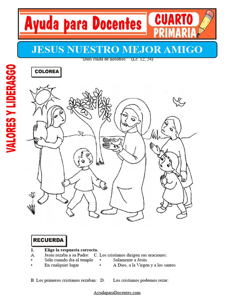 Jesus Nuestro Mejor Amigo para Cuarto de Primaria | PDF Jesus Nuestro Mejor Amigo para Cuarto de Primaria | PDF