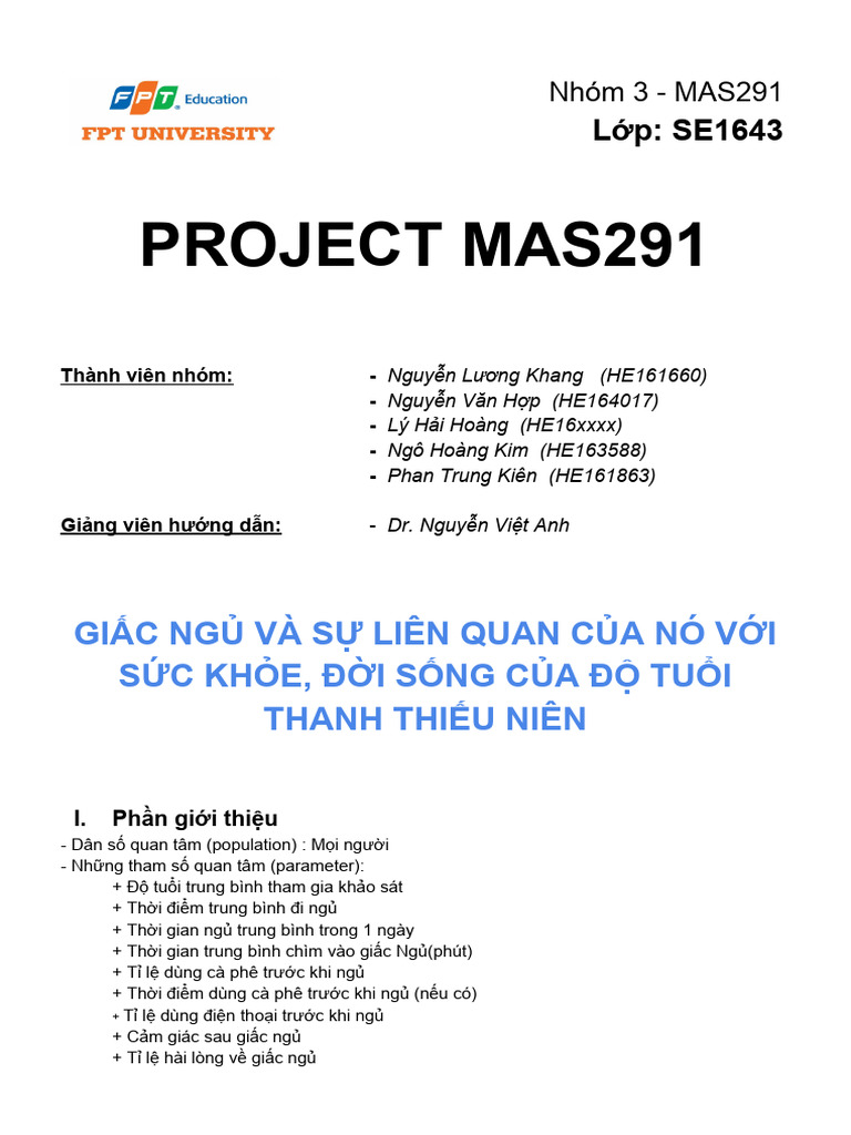 Nhóm 3 Project Mas291 | PDF