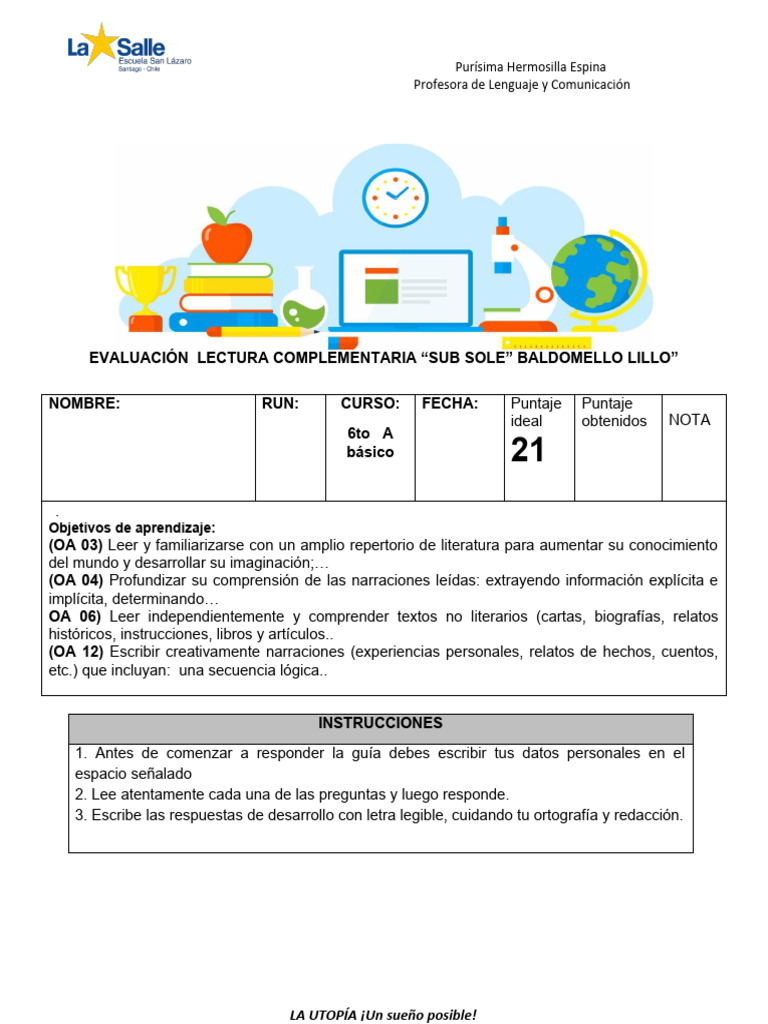 EVALUACIÓN SUBSOLE | PDF