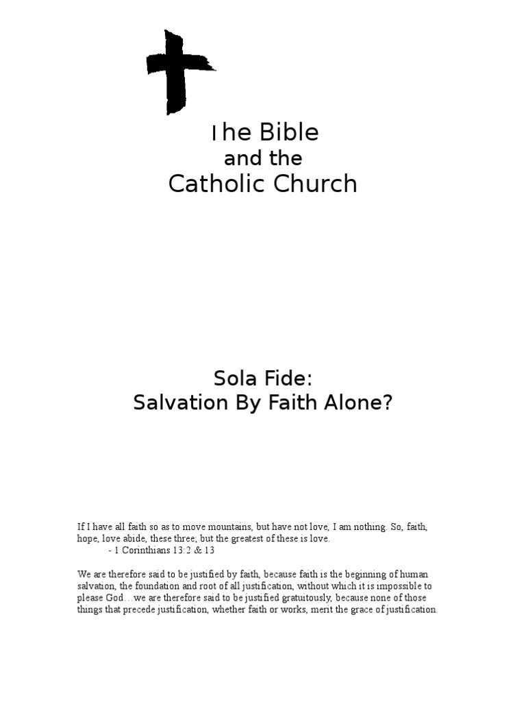 Sola Fide - Salvation by Faith Alone | PDF | Sola Fide | Justification (Theology)