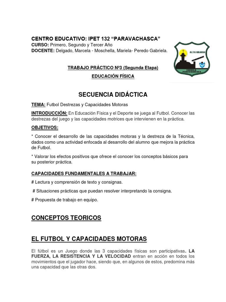 1,2 y 3 Año - EDUC. FÍSICA - TP3 (2 Etapa) | PDF