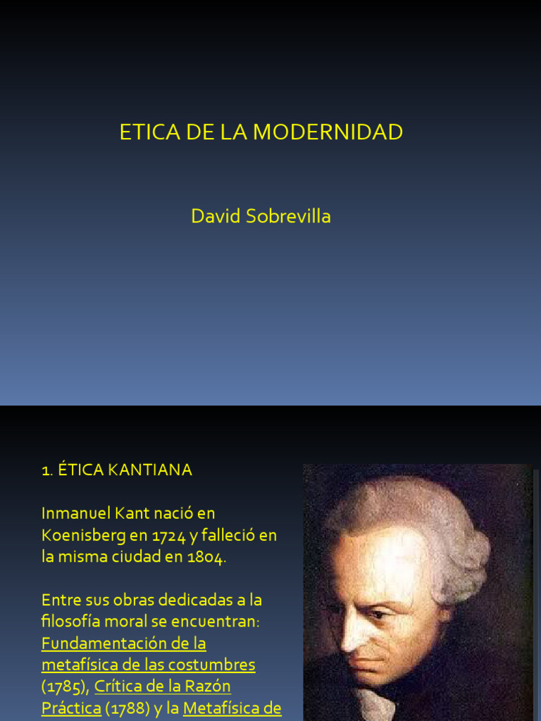 Ética de La Modernidad | PDF | Placer | Immanuel Kant