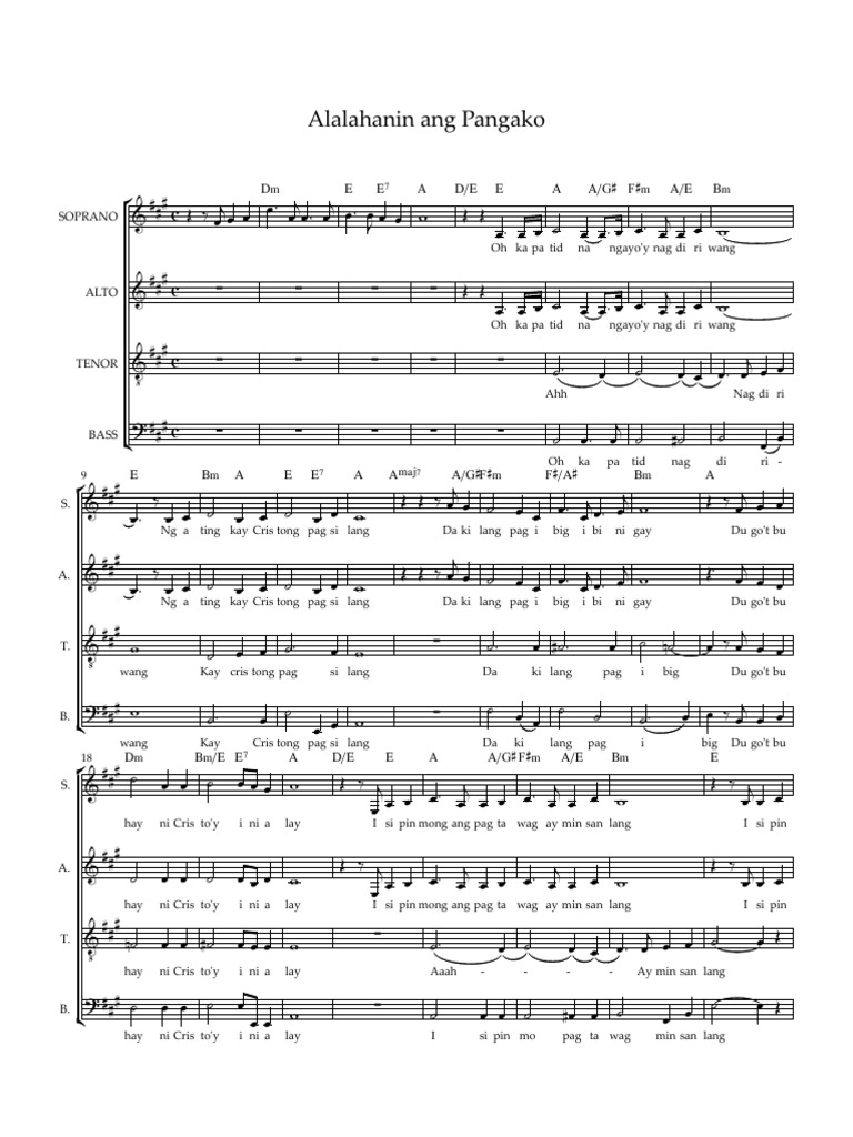 Alalahanin Ang Pangako - Score and Parts | PDF