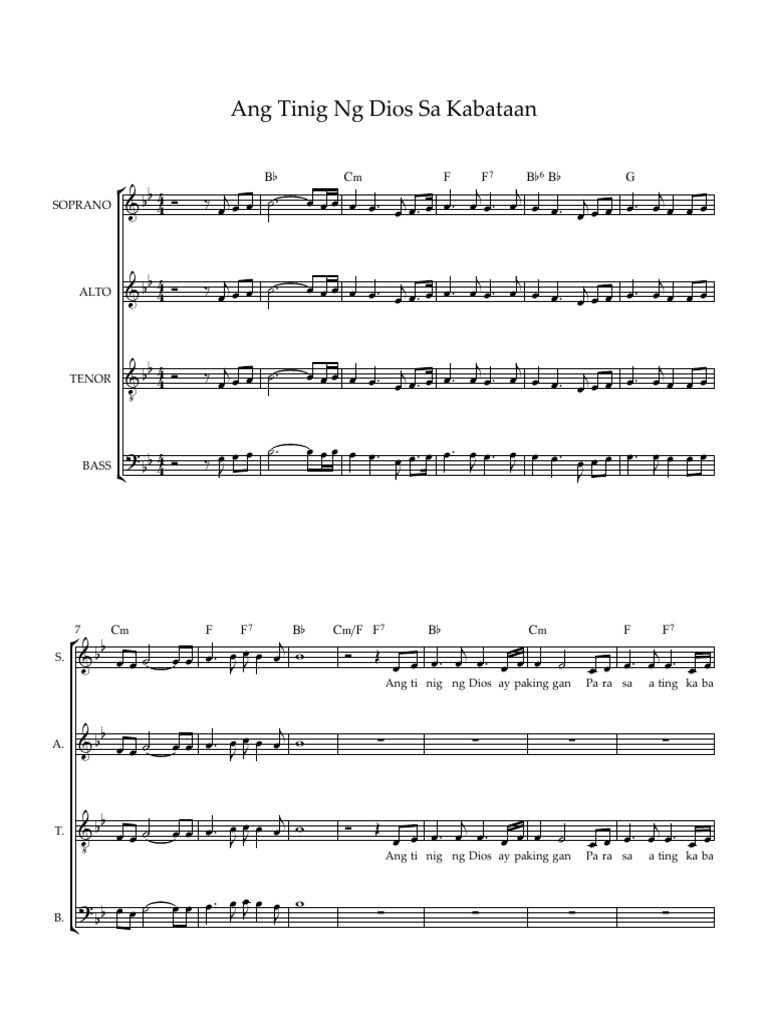 Ang Tinig NG Dios Sa Kabataan - Score and Parts | PDF