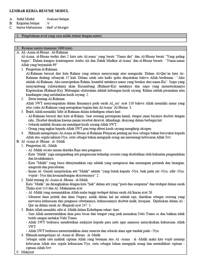 KB 1 Al Qur'an Hadis | PDF