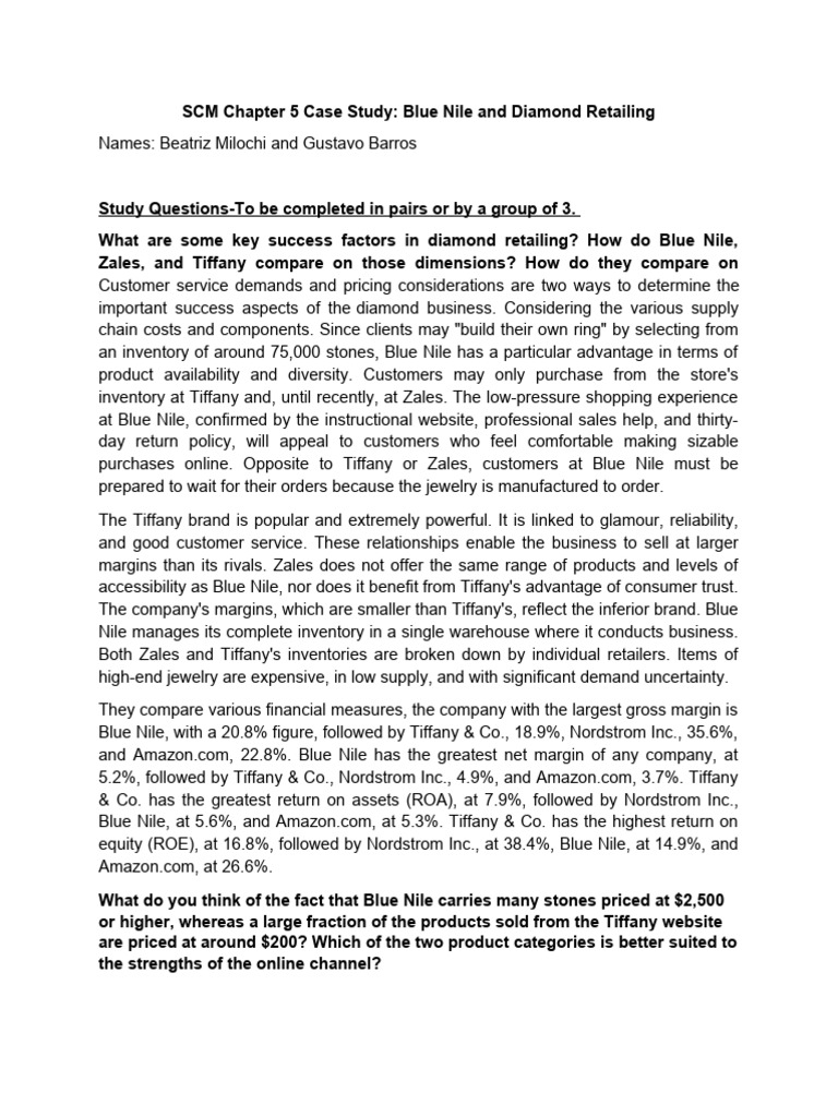 SCM Chapter 5 Case Study - Gustavo Barros and Beatriz Milochi | PDF | Retail | Luxury Goods