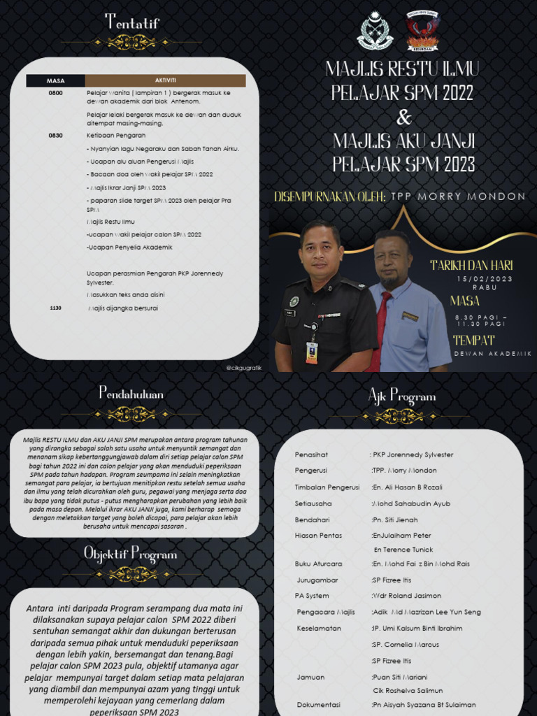 Buku Program Restu Ilmu Dan Aku Janji 2022 | PDF