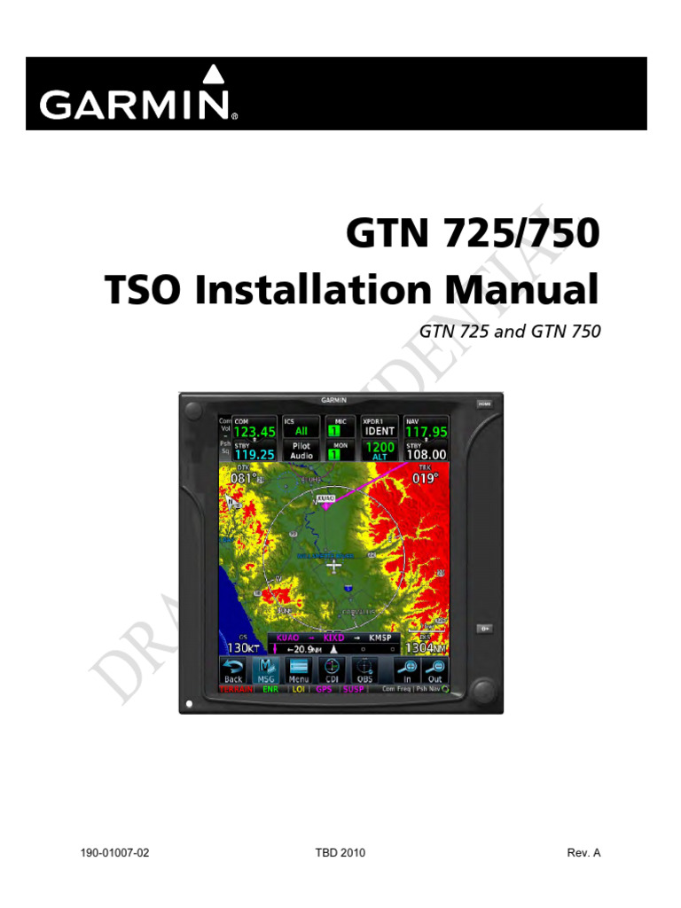 GTN 725 | PDF | Electrical Connector | Instrument Flight Rules