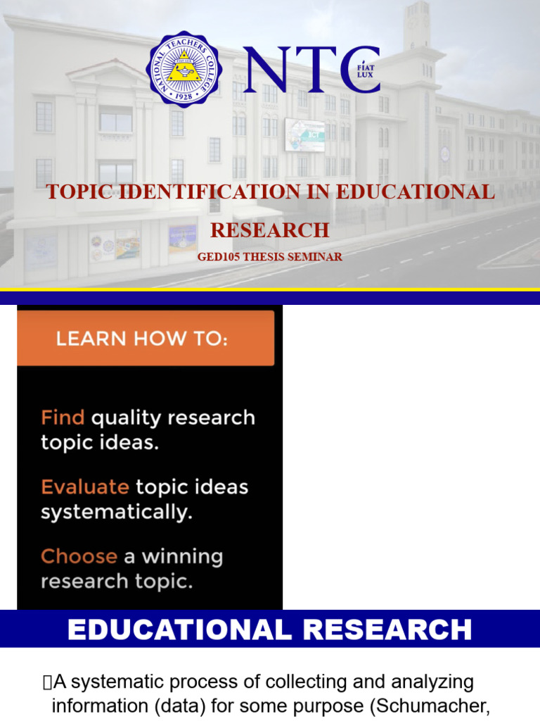 GED 105 - Topic Identification | PDF | Knowledge | Cognition