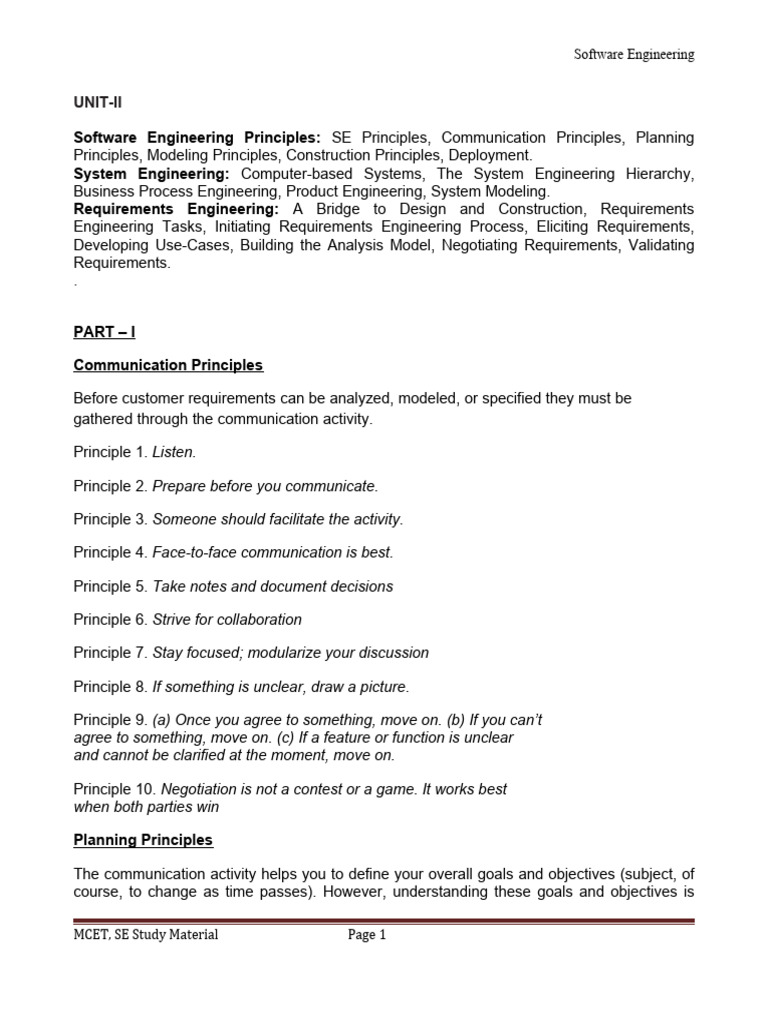Unit-Ii - Se | PDF | Use Case | Computer Programming