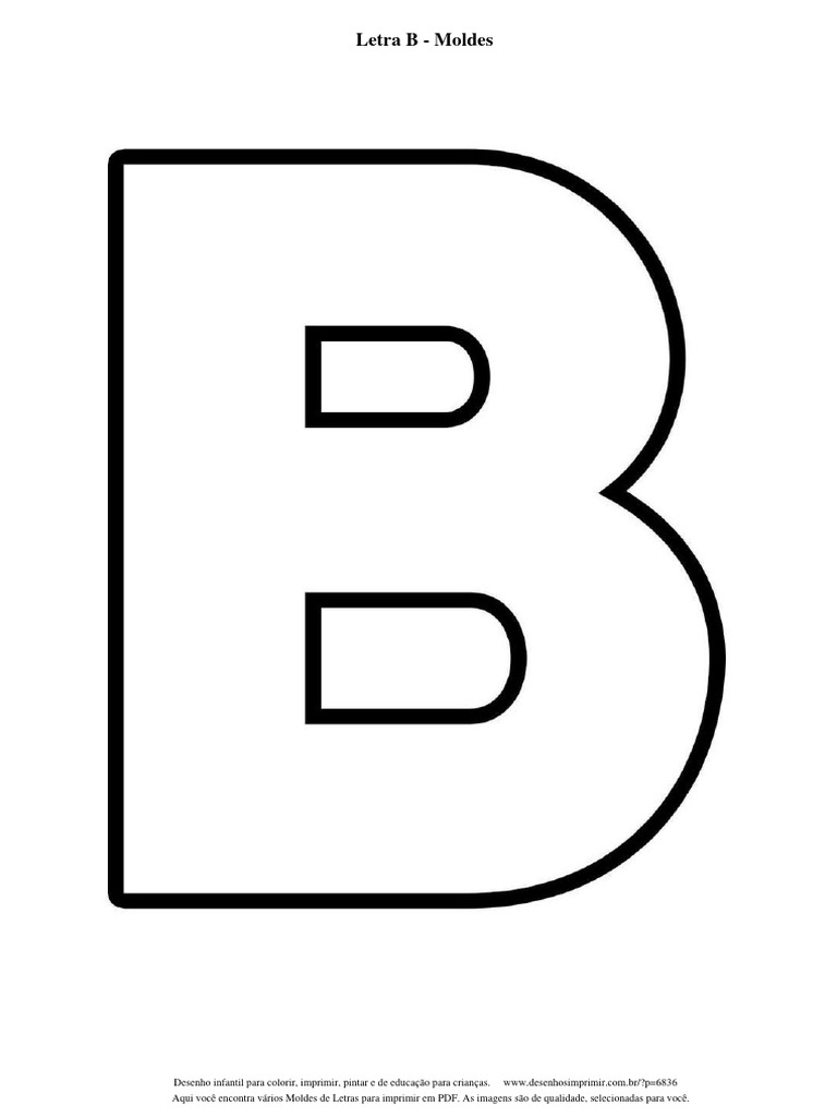 Moldes da Letra B para Imprimir | PDF | Artes Linguísticas e Disciplina