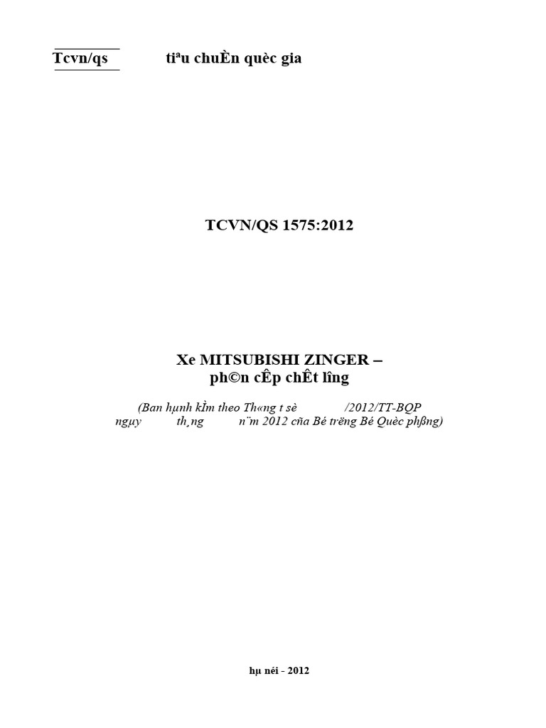 1575 TCVN-Mit Zinger-PCCL-HoanThien-Xg - Thoi Sua | PDF
