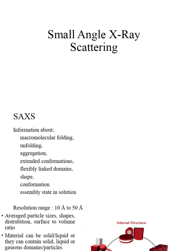 Saxs | PDF | X Ray Crystallography | Atomic Physics