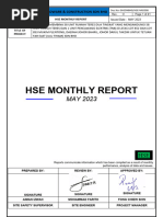 Monthly HSE Performance Report | PDF | Microsoft Word | Safety