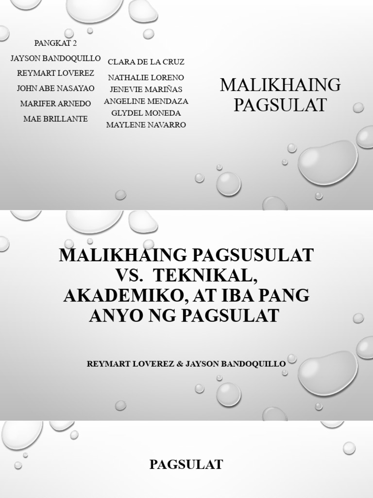 Malikhaing Pagsulat | PDF
