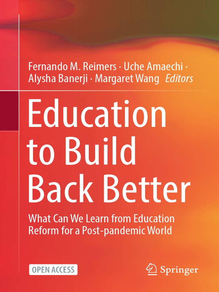 Education To Build Back Better - Book | PDF | Policy | Curriculum