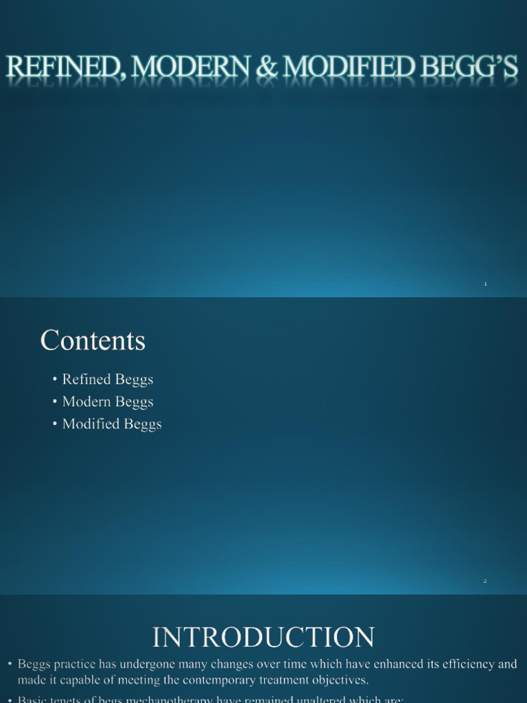 Refined Begg Technique Overview | PDF | Orthodontics | Mouth