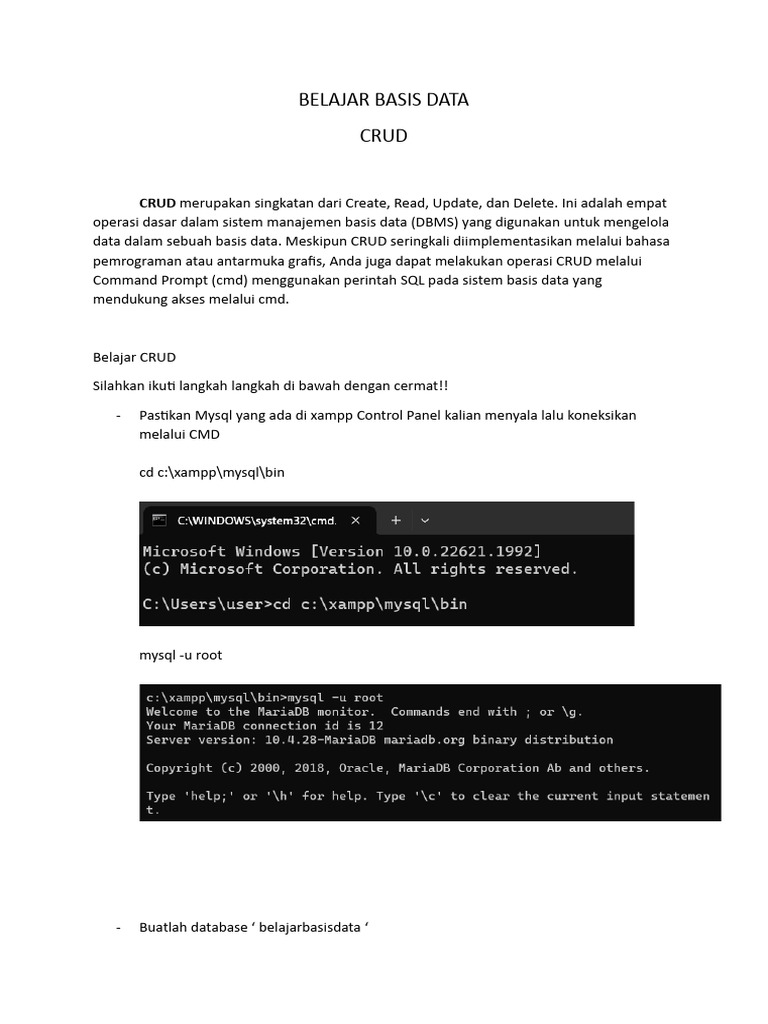 Belajar Basis Data Crud | PDF