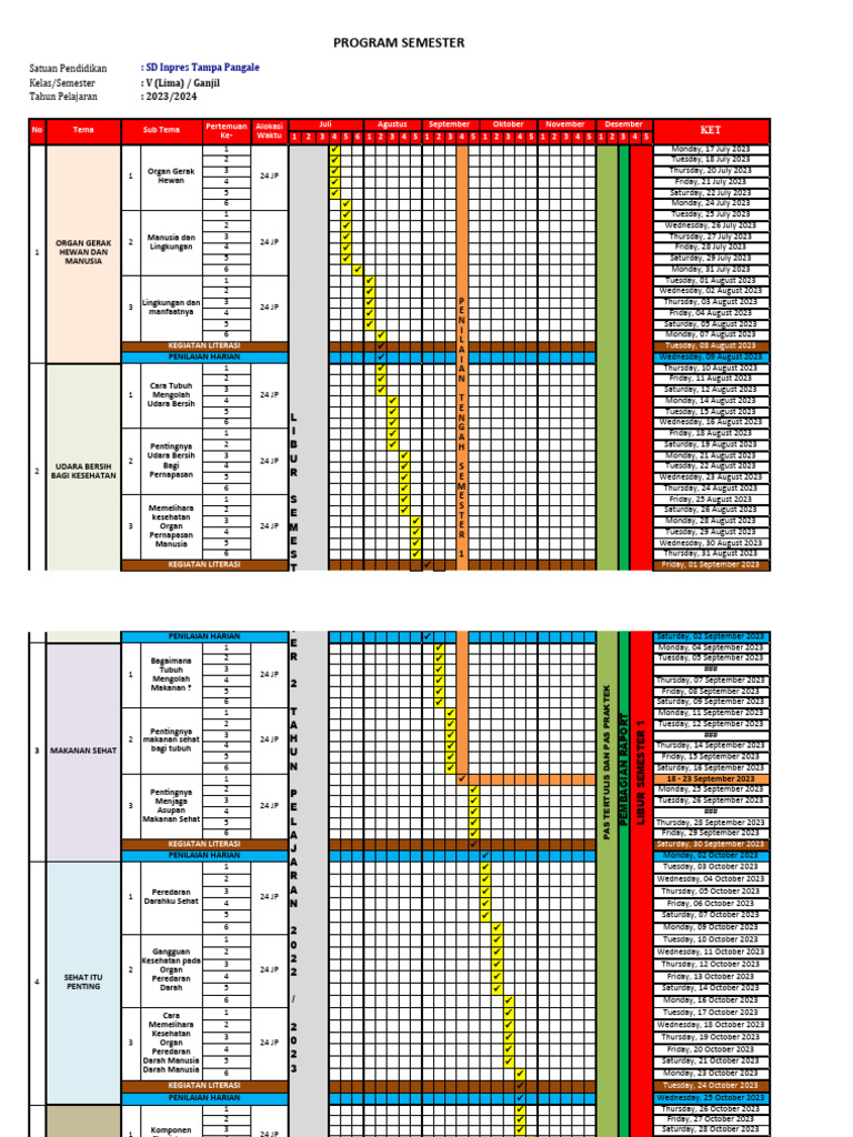Promes Kelas 5 | PDF