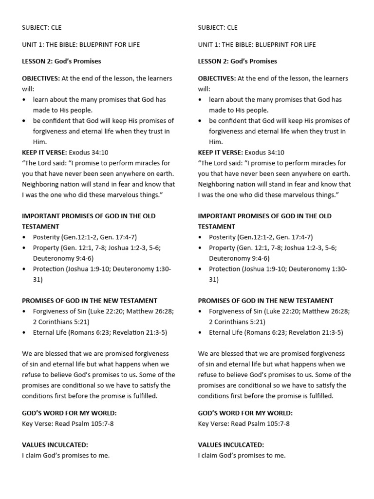 Cle4-6 Handouts Q1W2 | PDF | Eternal Life (Christianity) | Gospel Of ...