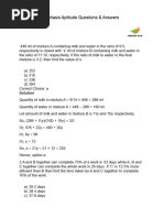 Infosys Aptitude Questions and Answers With Explanation | PDF | Litre ...