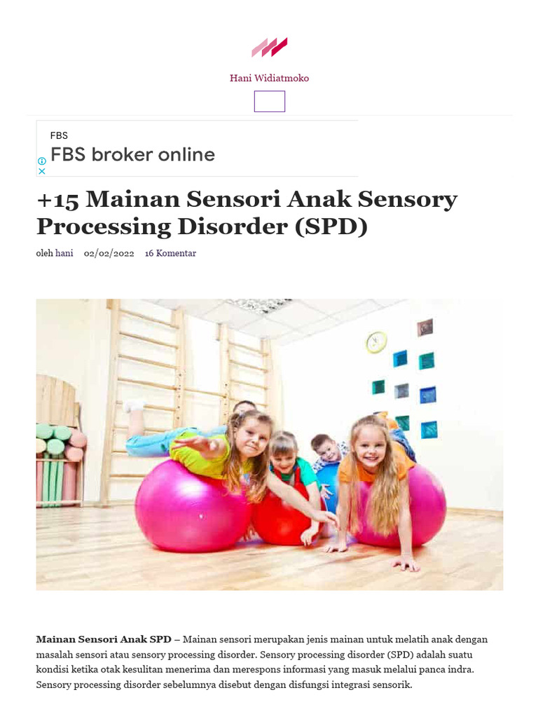 +15 Mainan Sensori Anak Sensory Processing Disorder (SPD) | PDF