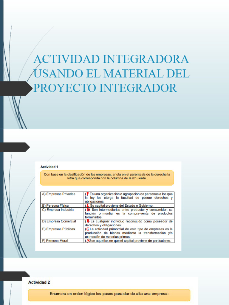 ACTIVIDAD Integradora | PDF