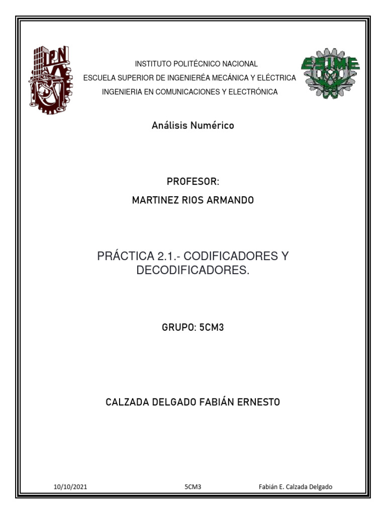 Codificadores y Decodificadores: Guía Práctica | PDF | Decimal ...
