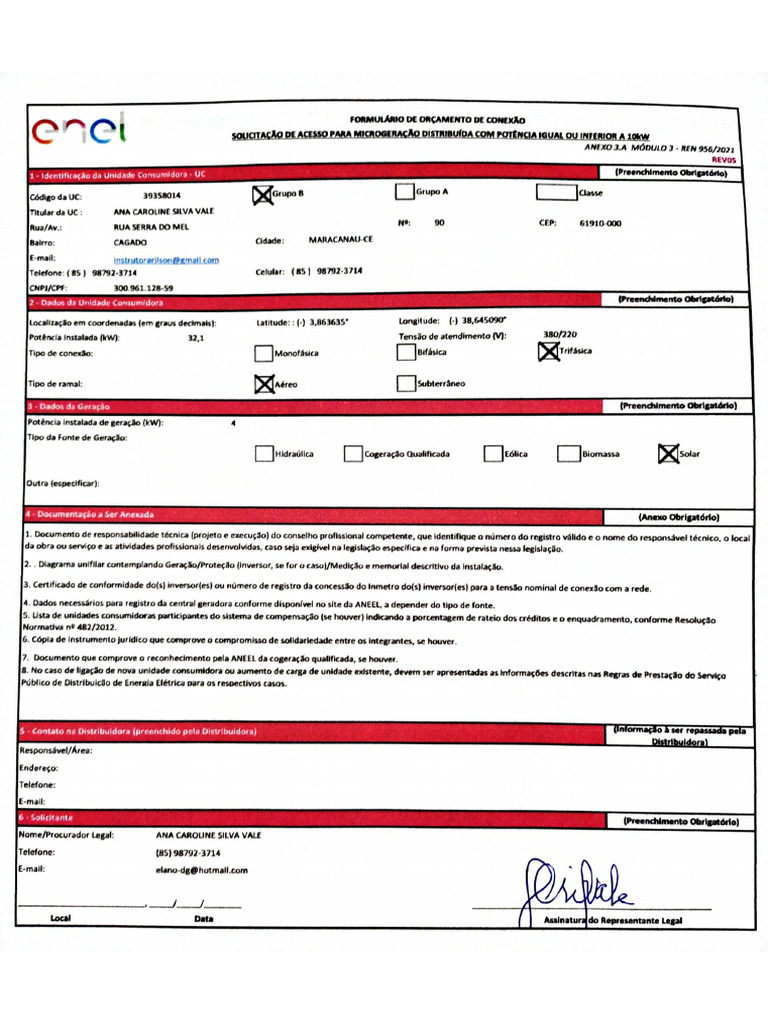Enel Formulário | PDF