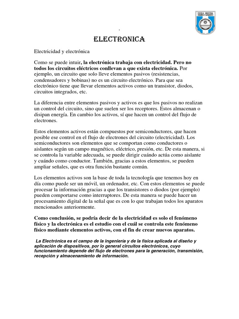 Electronica Basica | PDF | Relé | Electrónica