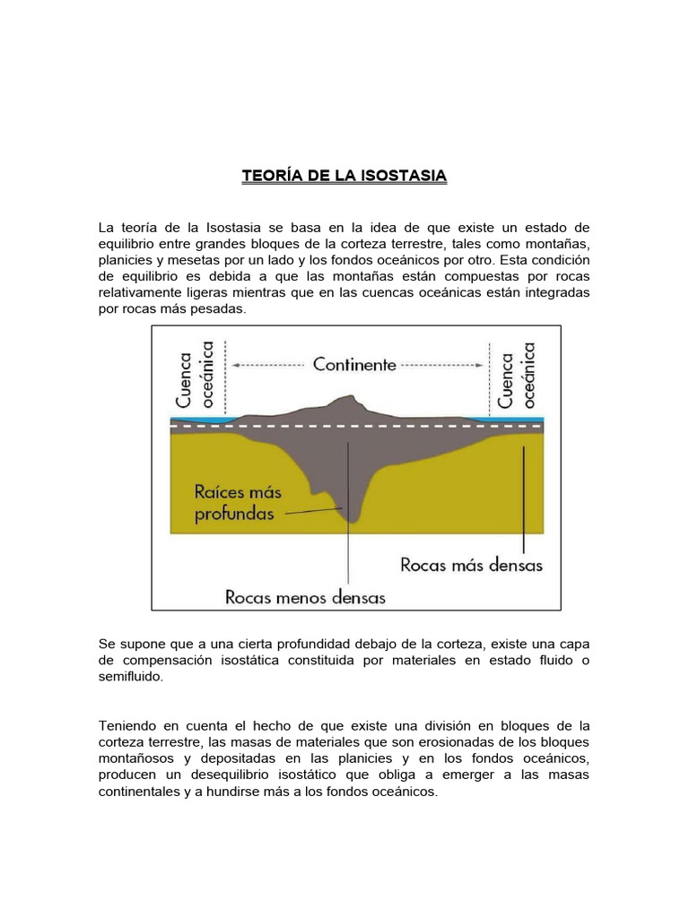 Teoria de La Isostacia | PDF | Física Aplicada e Interdisciplinaria ...