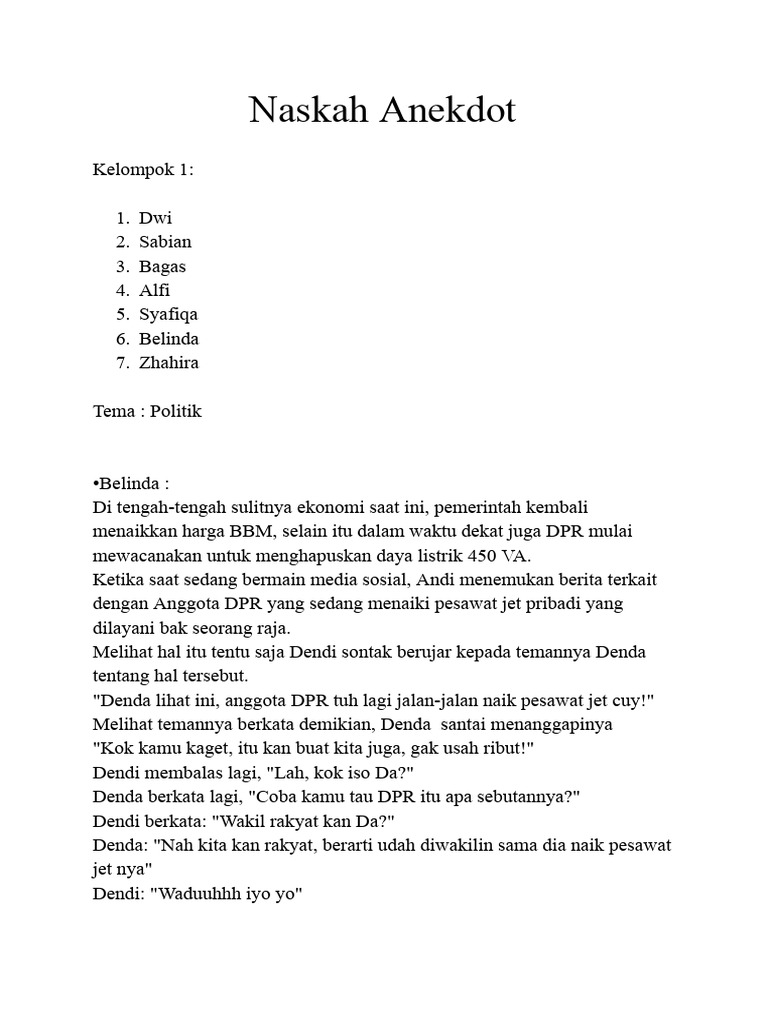 Naskah Anekdot | PDF