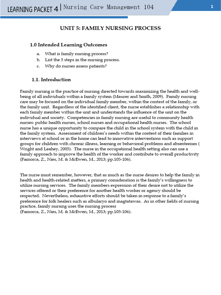 NCM 104 CHN1 | PDF | Nursing | Evaluation