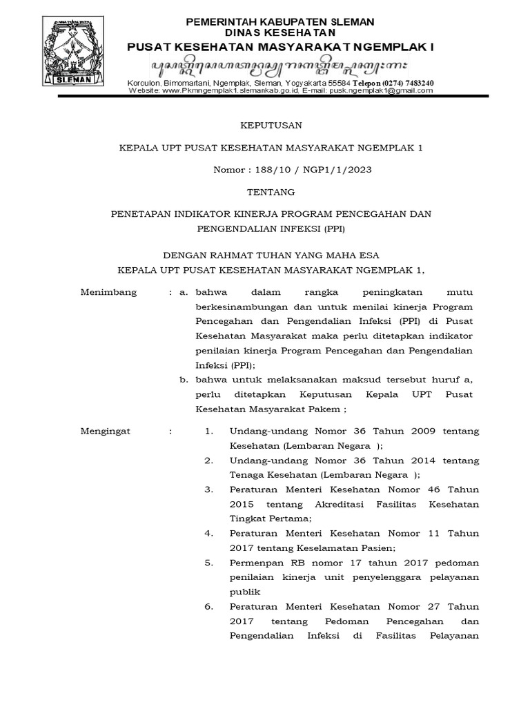 SK Indikator PPI - PROFIL PPI | PDF