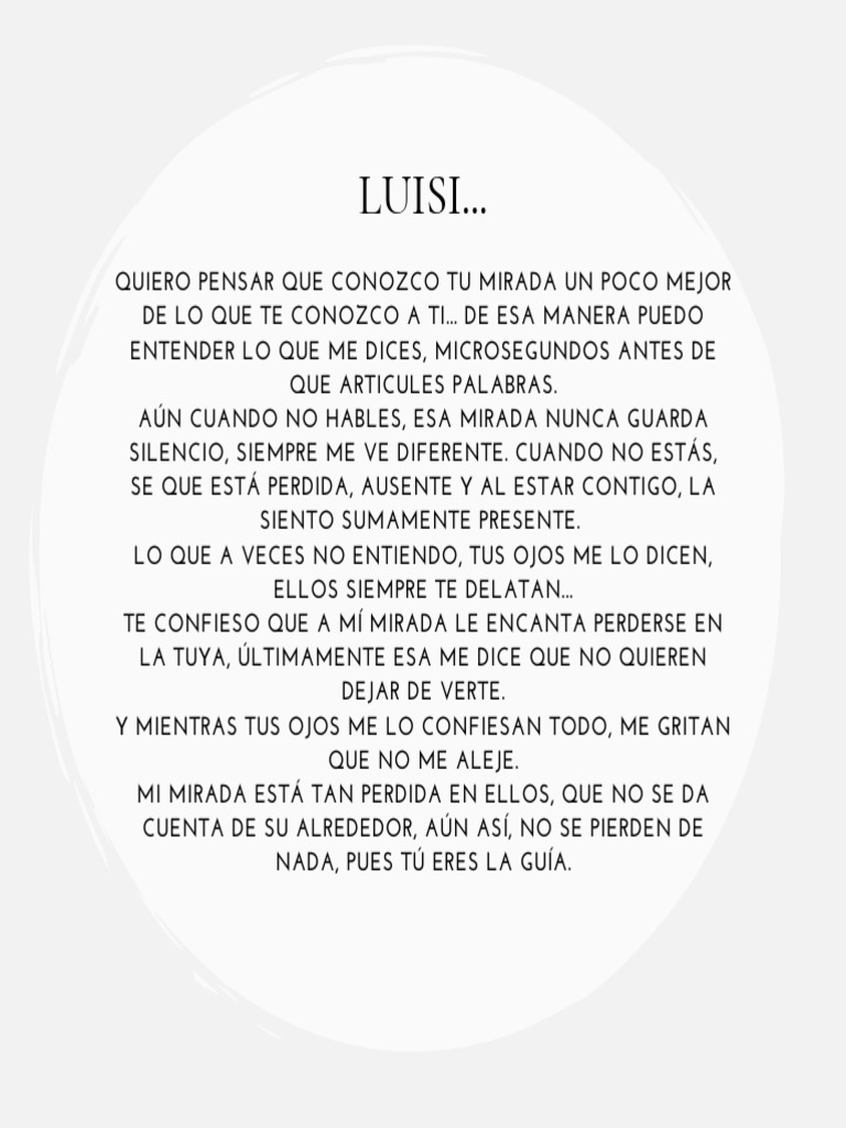 Poema, Esa Mirada | PDF